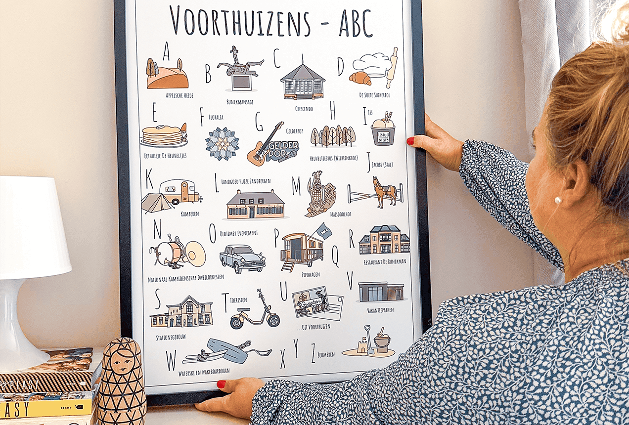 ABC poster Voorthuizen! Gevuld met lokale herkenbare highlights ...